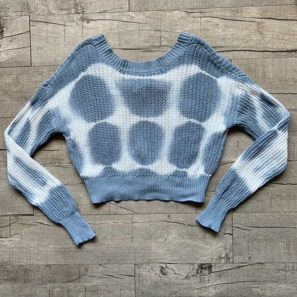 Aeropostale | Sweaters | Reversible Aero Blue Tie Dye Tie Back Corset ...
